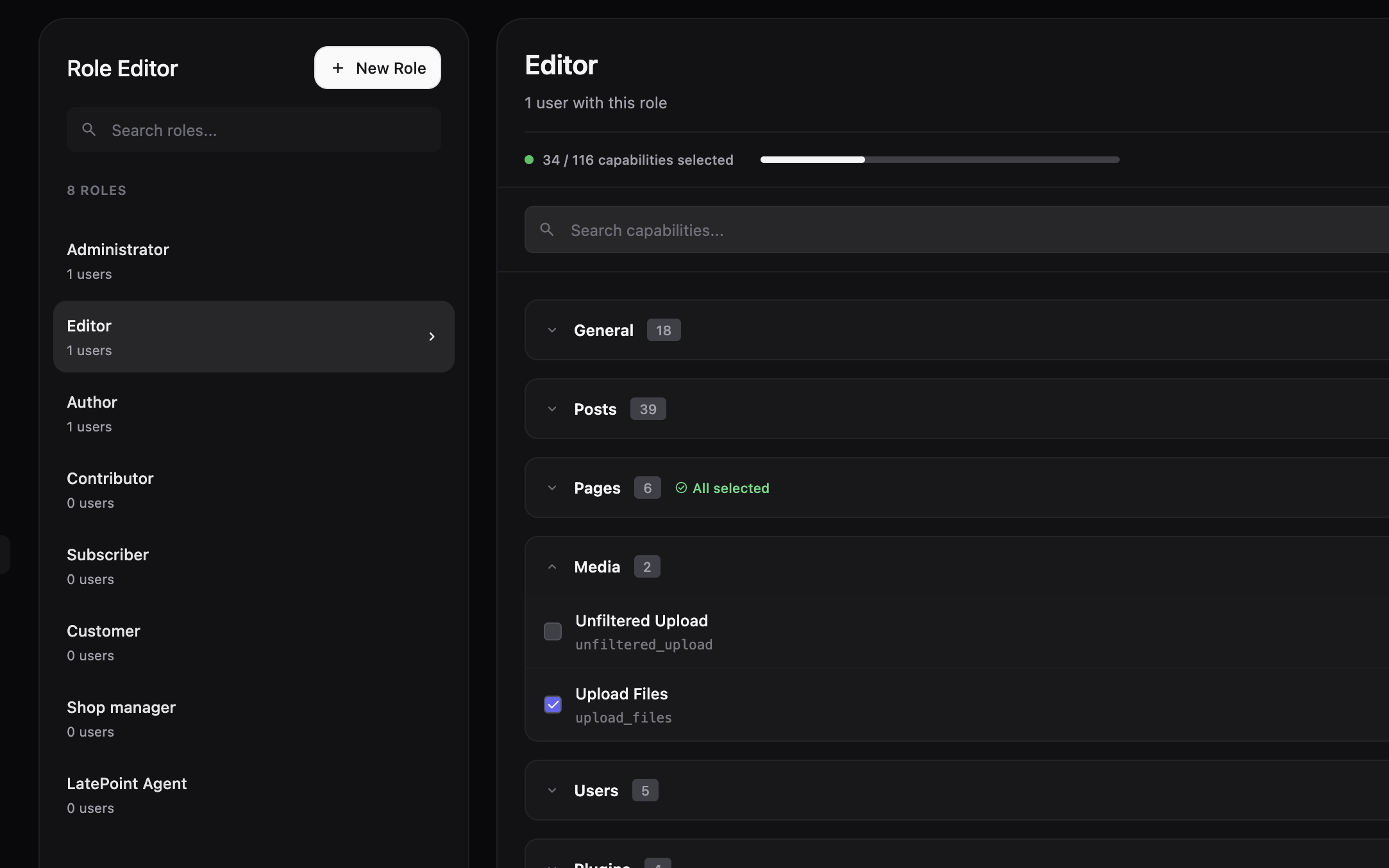 Role Editor for WordPress | uiXpress